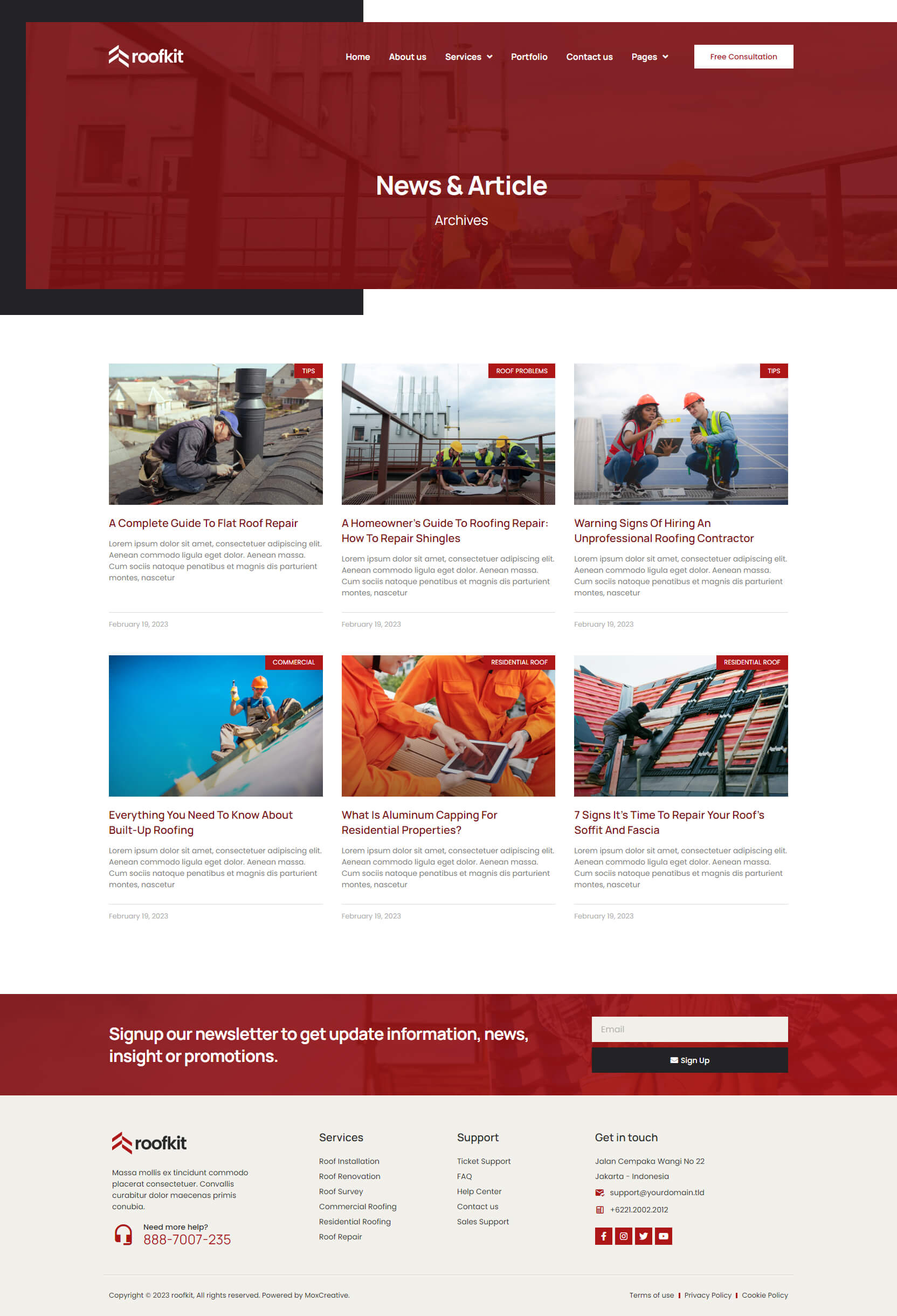 RoofKit - Roofing Services Elementor Pro Template Kit by moxcreative